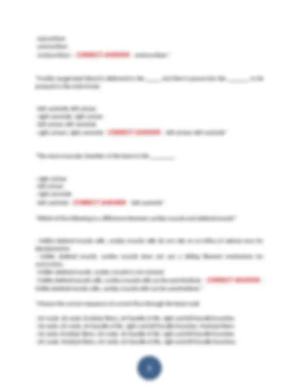 Anatomy of the Heart: Multiple Choice Questions with Solutions | Exams ...