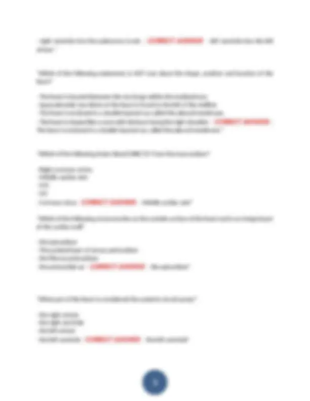 Anatomy of the Heart: Multiple Choice Questions with Solutions | Exams ...