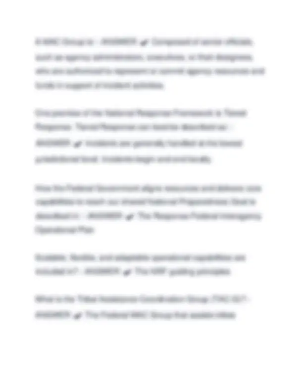 FEMA IS-800.D: Questions and Answers for Disaster Response | Exams ...