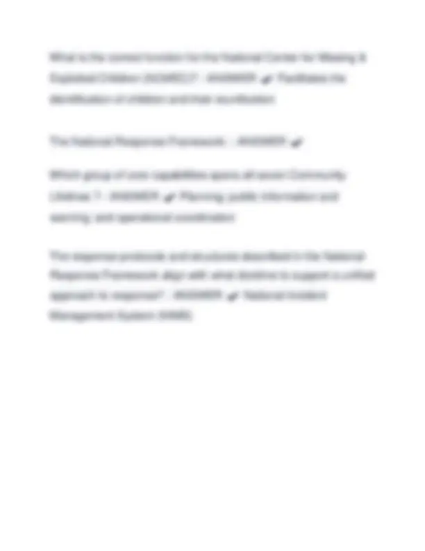 FEMA IS-800.D: Questions and Answers for Disaster Response | Exams ...