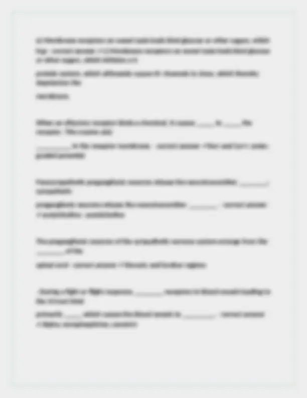 Bio 251 Exam 2 WSU: Nervous System and Endocrine System | Exams Biology ...