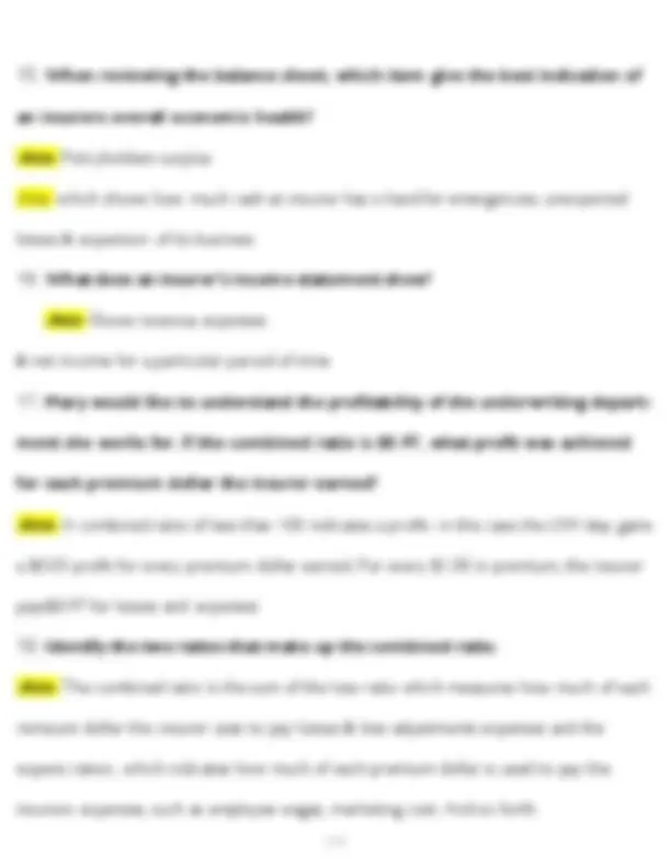 Insurance 101: Exam Prep Questions and Answers | Quizzes Insurance ...