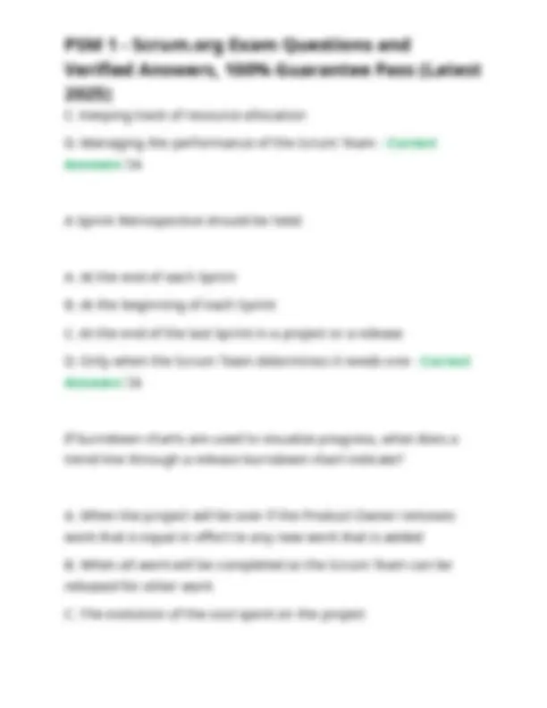 PSM 1 - Scrum.org Exam Questions and Verified Answers, 100% Guarantee ...