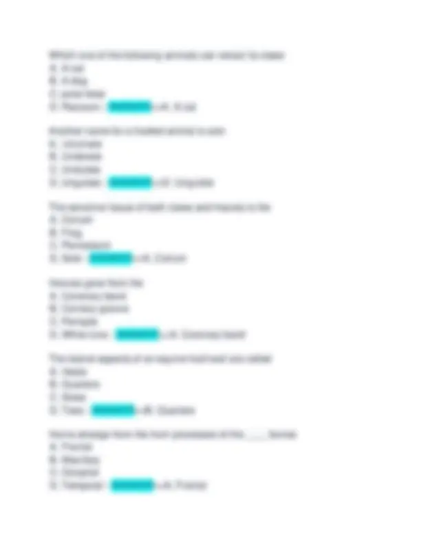 Anatomy & Physiology Test Bank: Multiple Choice Questions with Answers ...