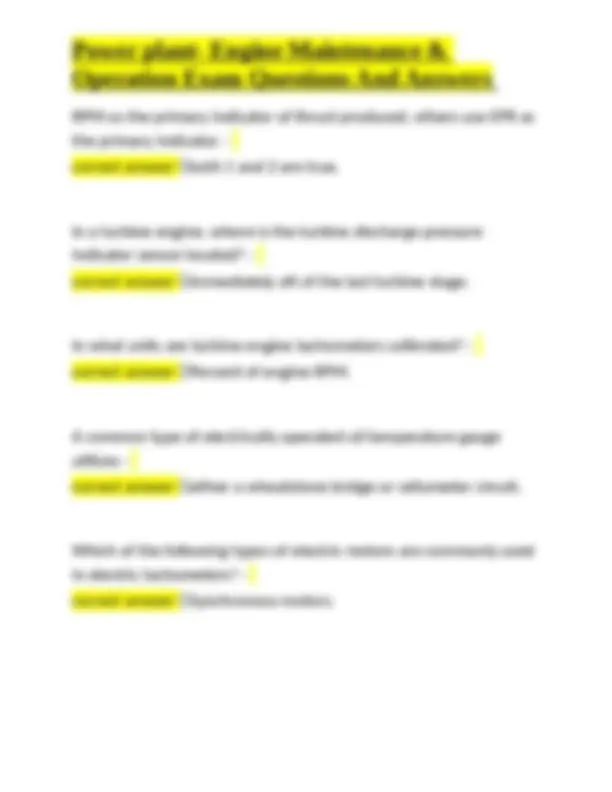 Power plant- Engine Maintenance & Operation Exam Questions And Answers ...