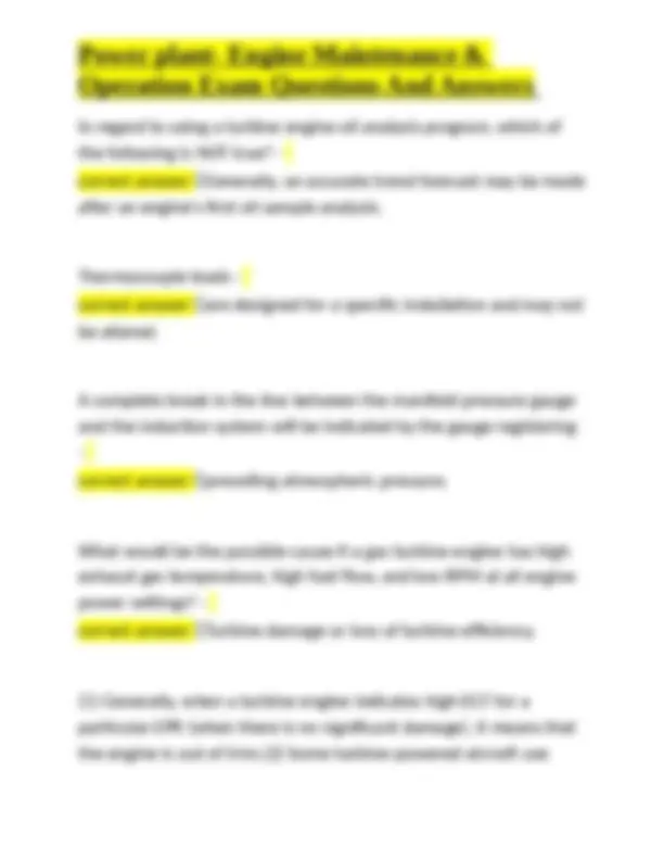 Power plant- Engine Maintenance & Operation Exam Questions And Answers ...