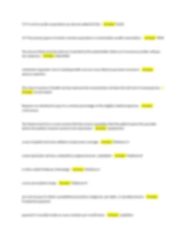 MHA 706 Module 1 Quiz: Patient Protection, Finance, & Reimbursement ...