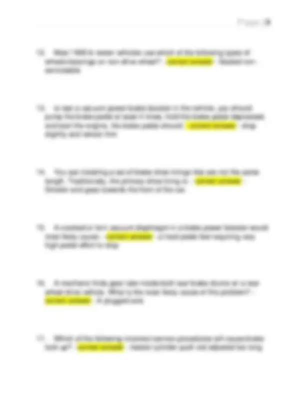 Michigan State Brakes Certification Exam 2025: Real Verified Questions ...