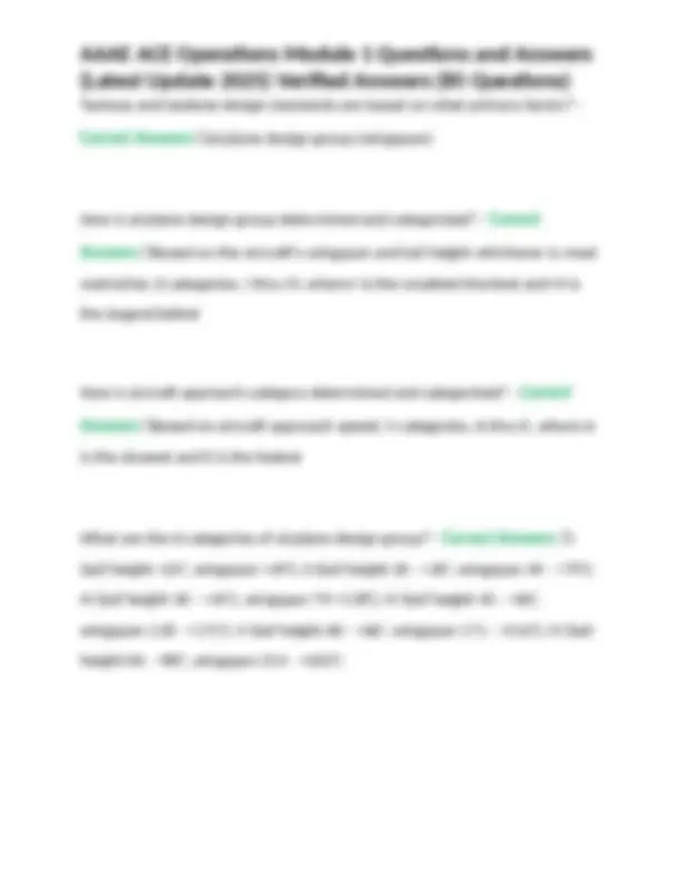 AAAE ACE Operations Module 1 Questions and Answers | Exams Nursing ...