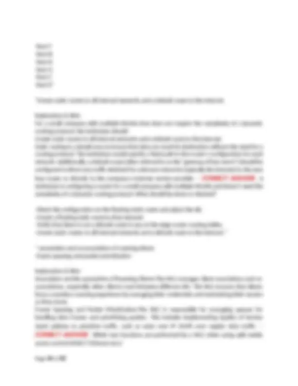 Cisco Netacad Srwe Final Exam Questions and Answers | Exams Information Technology | Docsity