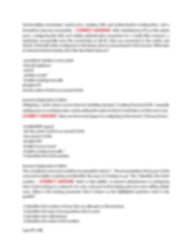 Cisco Netacad Srwe Final Exam Questions and Answers | Exams Information Technology | Docsity