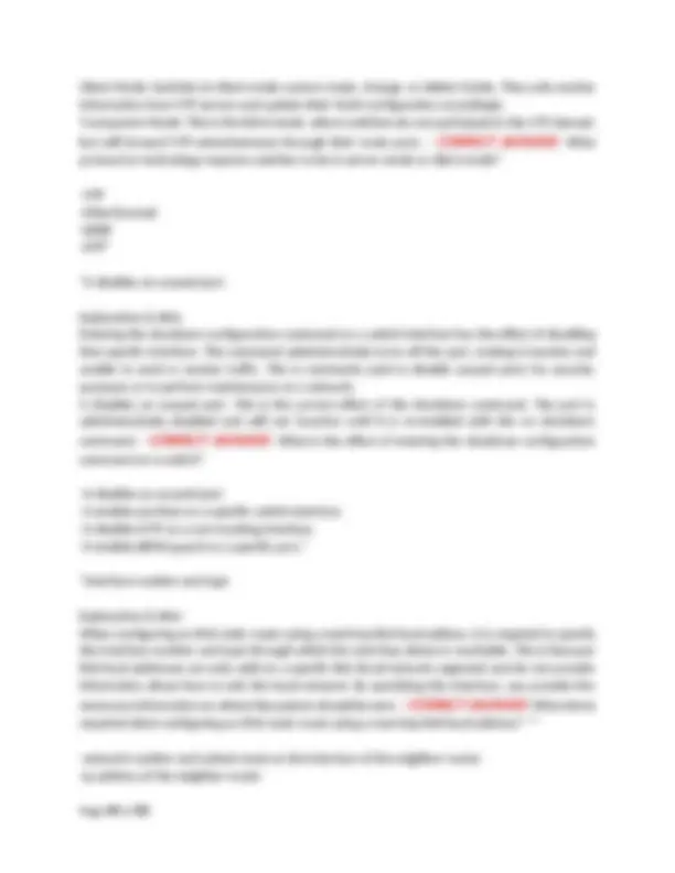 Cisco Netacad Srwe Final Exam Questions and Answers | Exams Information Technology | Docsity