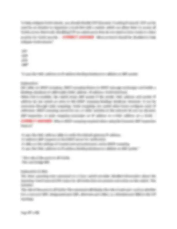 Cisco Netacad Srwe Final Exam Questions and Answers | Exams Information Technology | Docsity