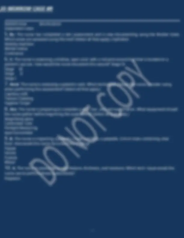 JO MORROW CASE #9 QUESTIONS AND ANSWERS | Exams Nursing | Docsity