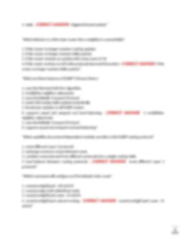 CCNA3: Cisco Netacad Final Exam Study Guide - Questions with 100% Correct Answers | Exams ...