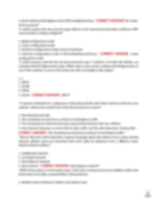 CCNA3: Cisco Netacad Final Exam Study Guide - Questions with 100% Correct Answers | Exams ...