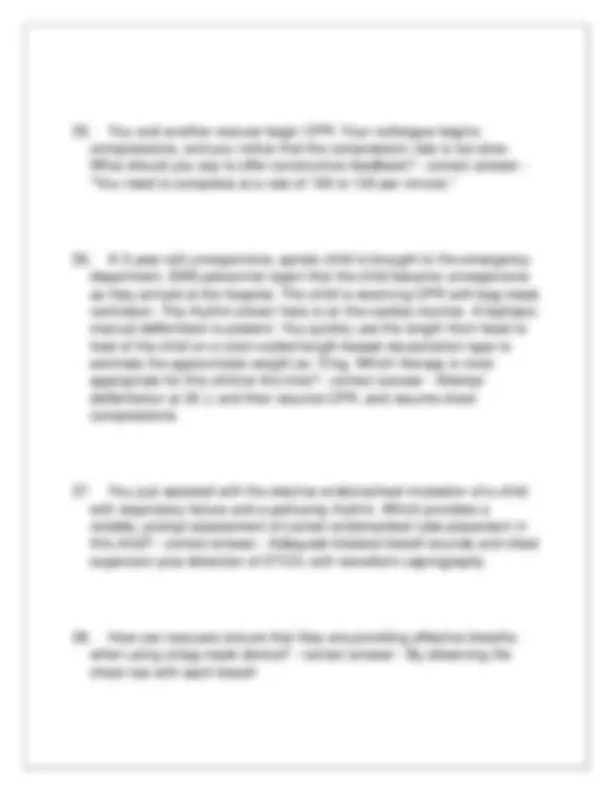 PALS PRE COURSE SELF-ASSESSMENT 2025: REAL VERIFIED QUESTIONS & CORRECT ...