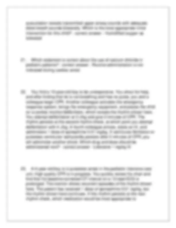 PALS PRE COURSE SELF-ASSESSMENT 2025: REAL VERIFIED QUESTIONS & CORRECT ...