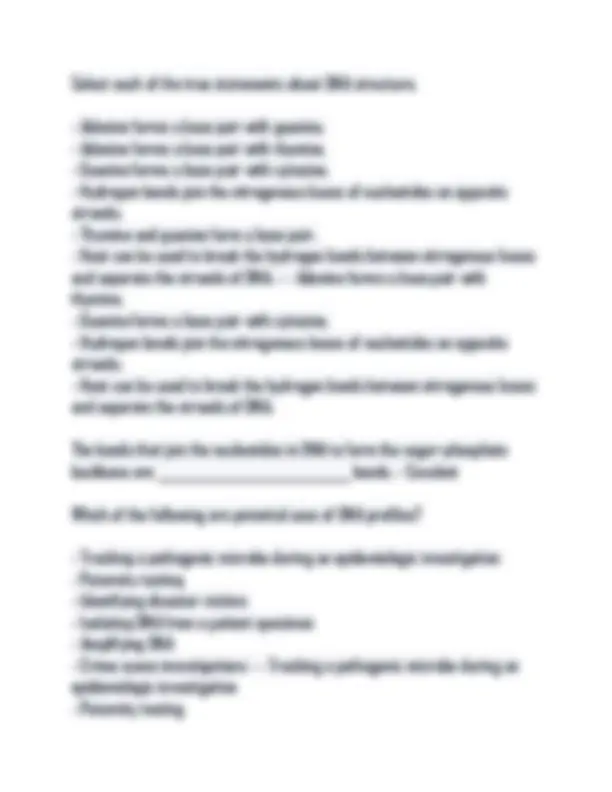 Microbiology Lab Final Study Guide: Identifying Microorganisms | Exams Nursing | Docsity