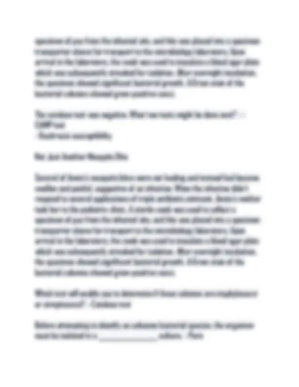 Microbiology Lab Final Study Guide Identifying Microorganisms Exams