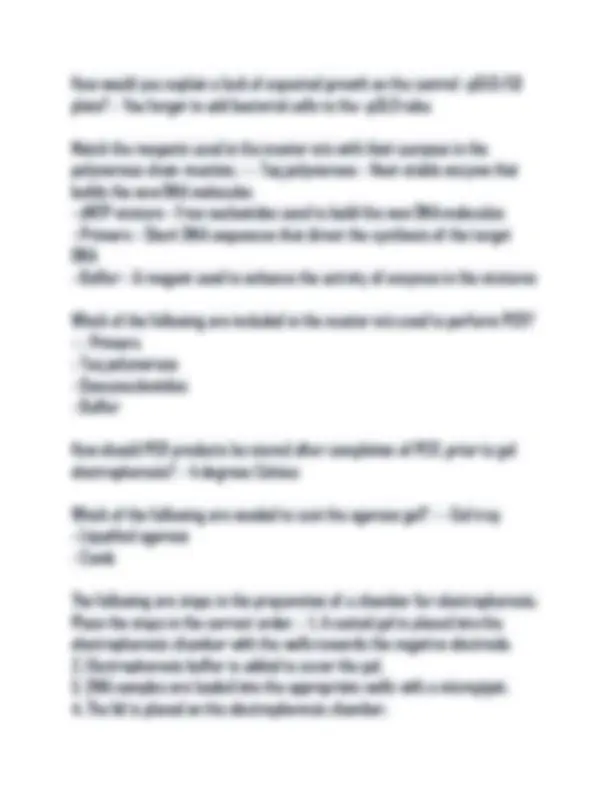 Microbiology Lab Final Study Guide: Identifying Microorganisms | Exams Nursing | Docsity