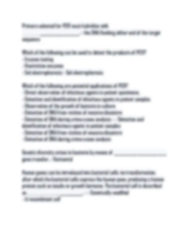 Microbiology Lab Final Study Guide: Identifying Microorganisms | Exams Nursing | Docsity