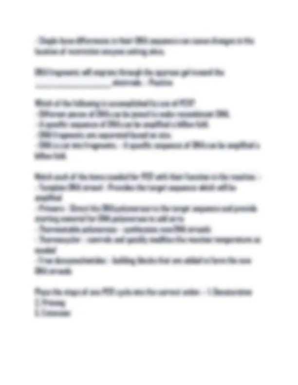 Microbiology Lab Final Study Guide: Identifying Microorganisms | Exams Nursing | Docsity