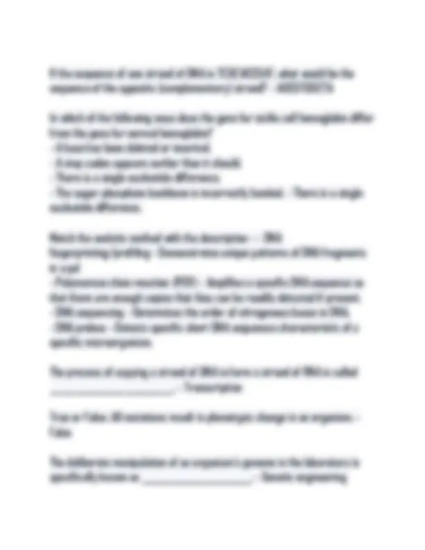 Microbiology Lab Final Study Guide: Identifying Microorganisms | Exams Nursing | Docsity