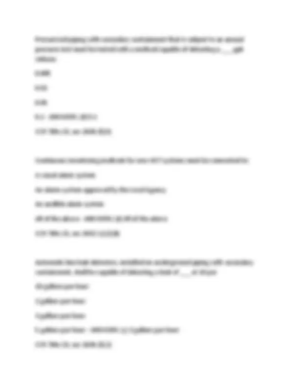 Underground Storage Tanks Exam: Multiple Choice Questions and Answers ...