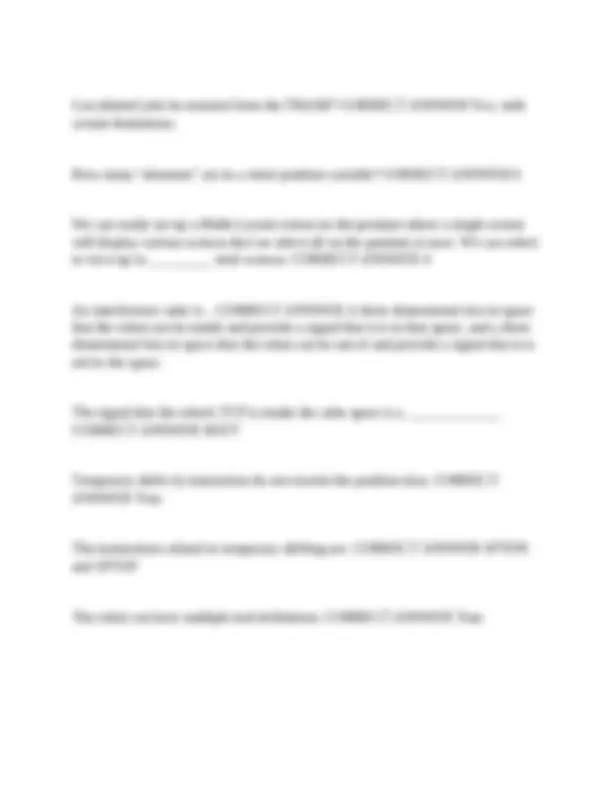 Robotics Exam questions with correct answers | Exams Robotics | Docsity