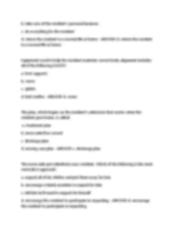 Nurse Aide State Exam Practice Questions and Answers | Exams Nursing ...