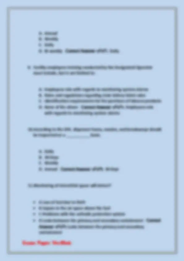 Underground Storage Tank (UST) System Operator Exam Questions and ...