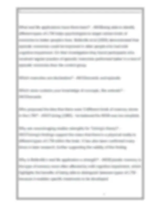 Types of Long-Term Memory: AQA A Level Psychology (2025-2026) | Exams ...