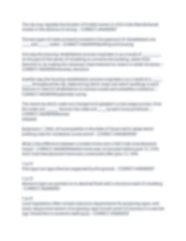 Code Enforcement Officer Exam: Texas State Exam with Correct Answers ...