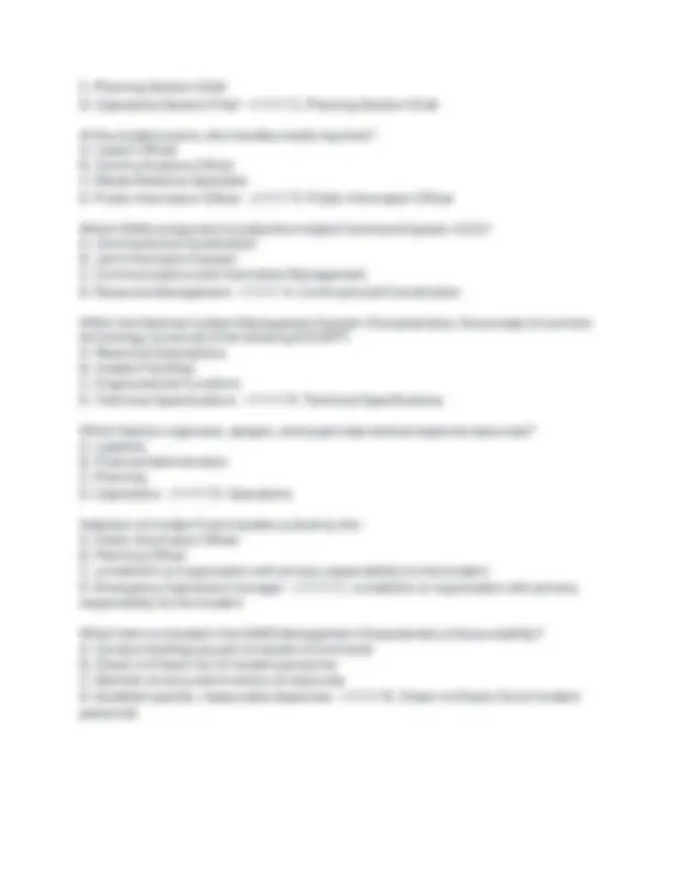 FEMA Final Exam ICS 100 IS-100.C Introduction to the Incident Command ...