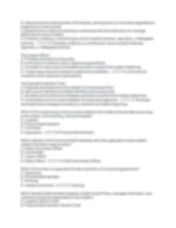 FEMA Final Exam ICS 100 IS-100.C Introduction to the Incident Command ...