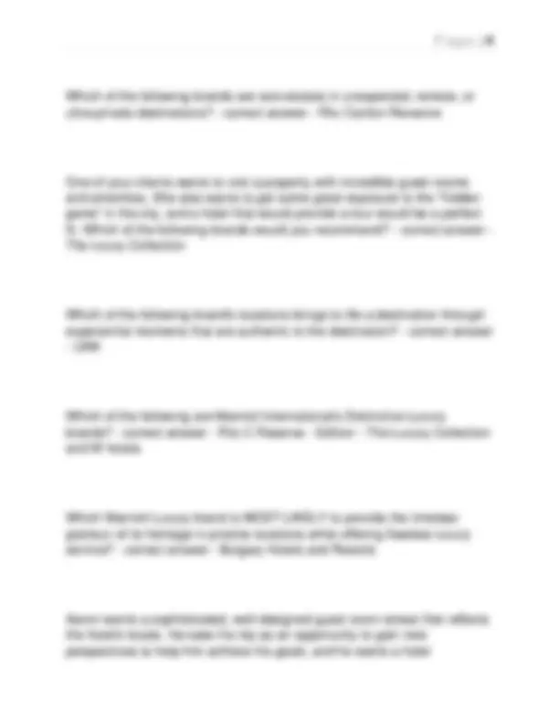 MARRIOTT CERTIFICATION EXAM STUDY GUIDE 2025: REAL VERIFIED QUESTIONS ...