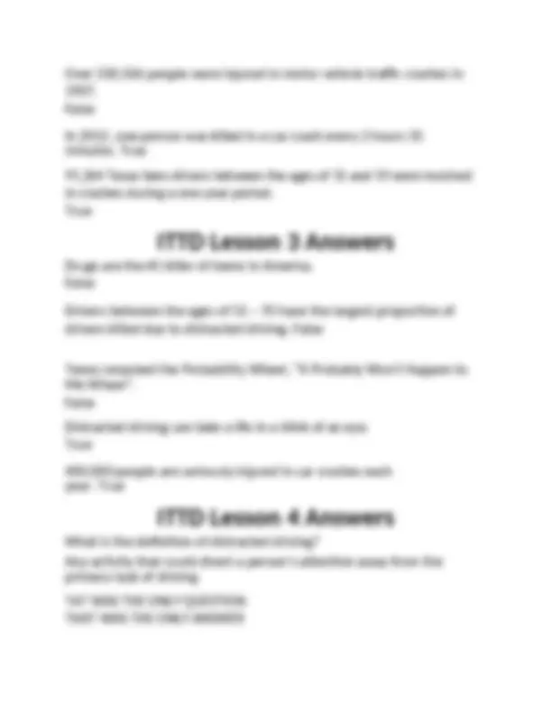 Impact Texas Teen Drivers: Questions and Answers for 2023 | Exams European Computer Driving ...