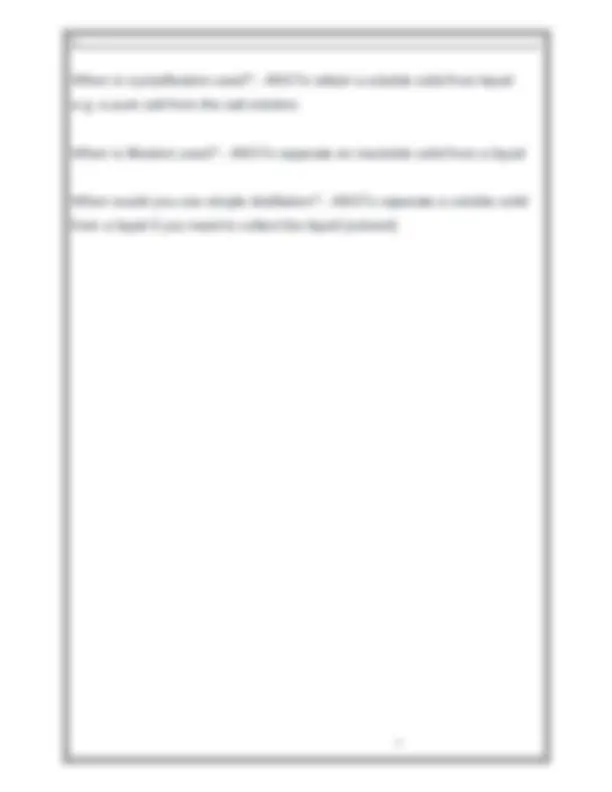 AQA GCSE Chemistry - 1.3 Separating Mixtures Test 2025-2026: Questions ...