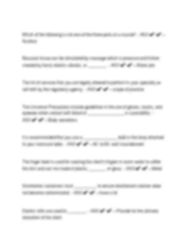 Milady State Board Practice Questions for Nail Technicians | Exams ...
