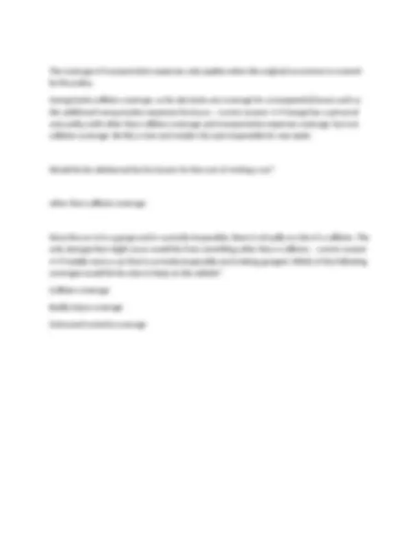 Chapter Exam 7: PAP Personal Automobile Policies | Exams Nursing | Docsity