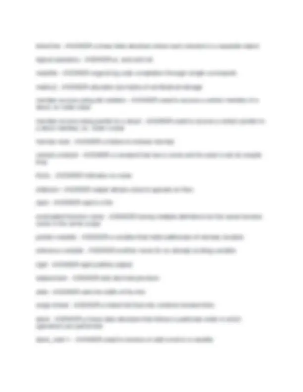 C++ Programming Concepts: Definitions and Explanations | Exams Advanced Education | Docsity