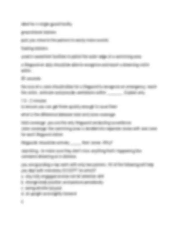 Lifeguard Exam: Comprehensive Guide with Verified Answers | Exams ...