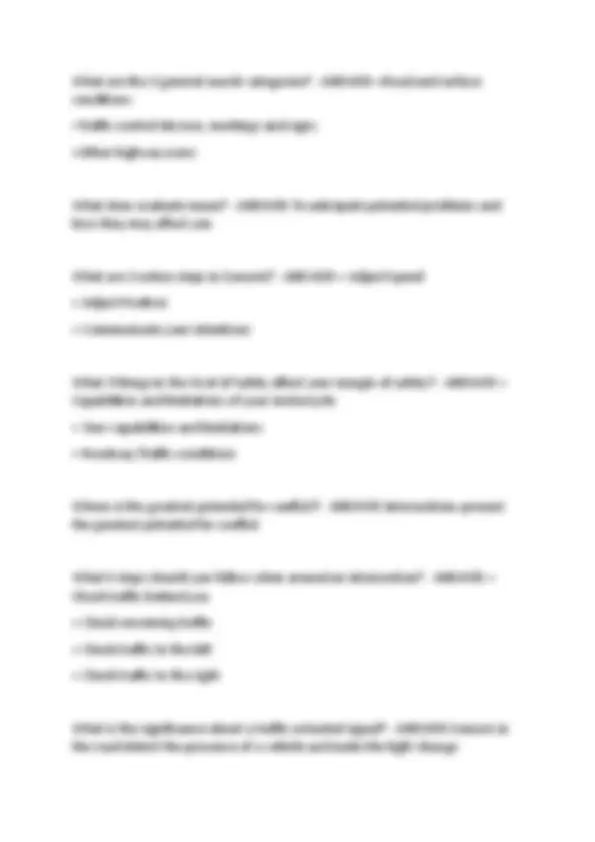 MSF Basic Riders Course Exam: Questions and Answers | Exams Nursing ...