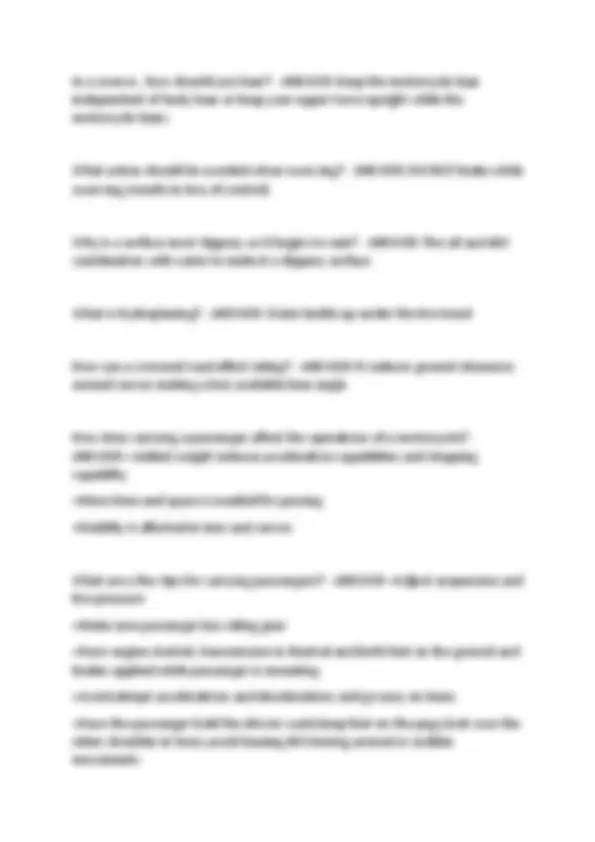 MSF Basic Riders Course Exam: Questions and Answers | Exams Nursing ...