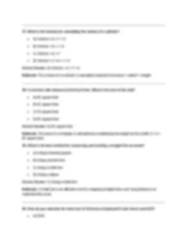 NCCER Module 2 Construction Math Exam Practice | Exams Mathematics ...