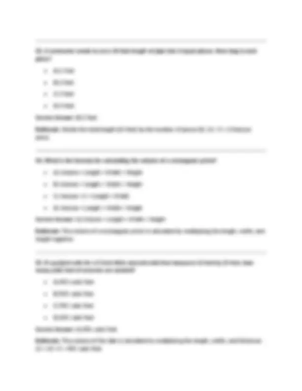 NCCER Module 2 Construction Math Exam Practice | Exams Mathematics ...