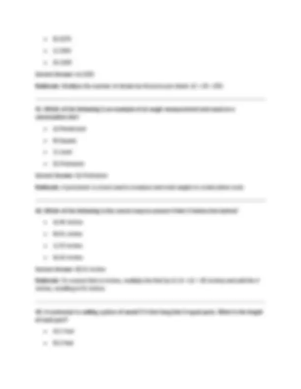 NCCER Module 2 Construction Math Exam Practice | Exams Mathematics ...