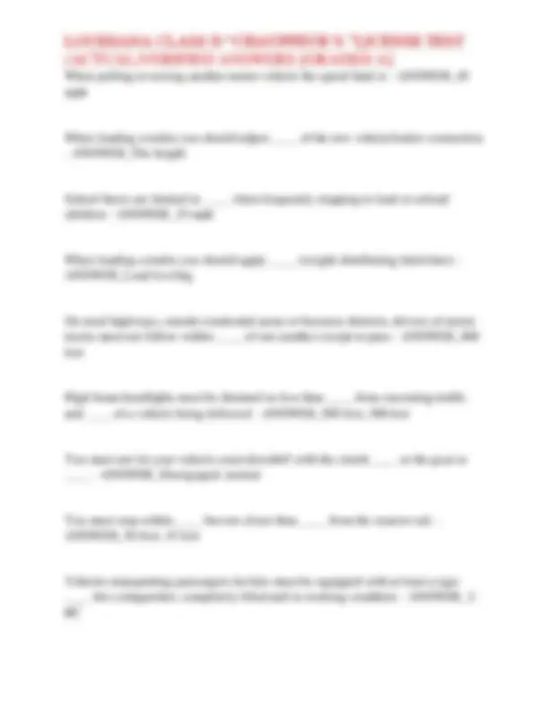 Louisiana Class D Chauffeur's License Test: Verified Answers and Study ...