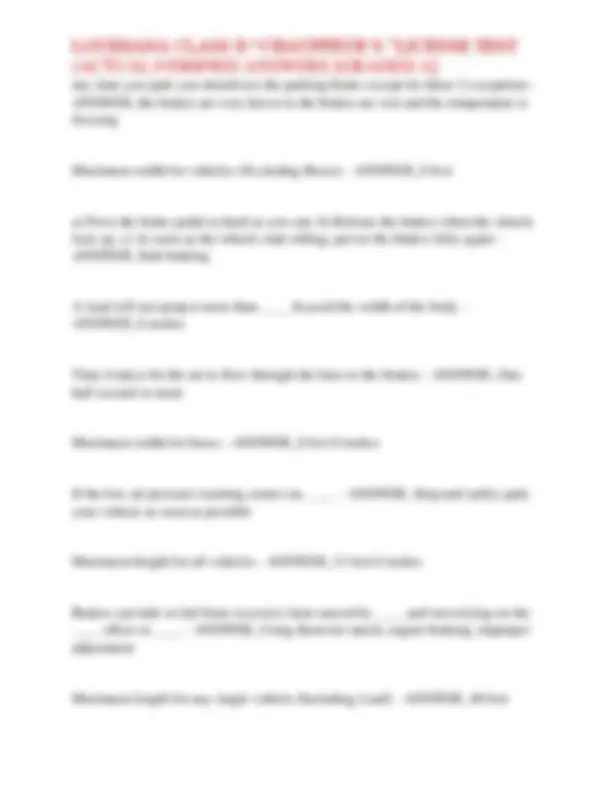 Louisiana Class D Chauffeur's License Test: Verified Answers and Study ...